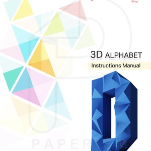 D Low Poly Papercraft, 3d Letter D, Alphabet D, 3D Lyric, Papercraft ...