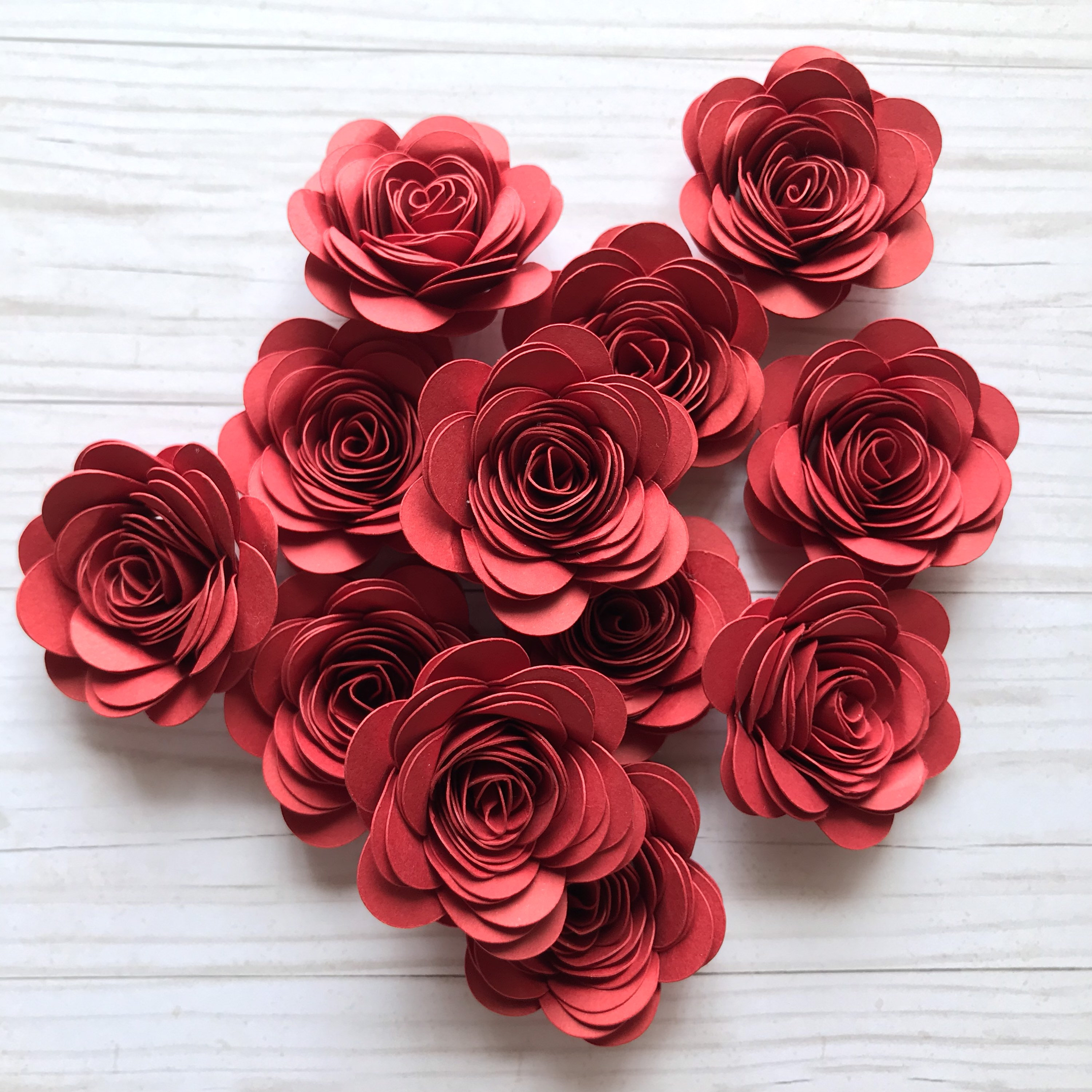 1 1/2 Wide Rolled Paper Rose/ Flower Set of 24. - Etsy