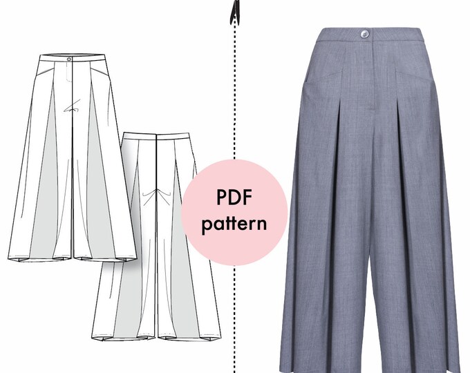 PDF Trouser Sewing Pattern Instant Download Advanced Sewing Pattern ...