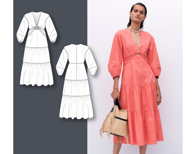 PDF Summer Dress Instant Download Intermediate Pattern Printable Cute ...