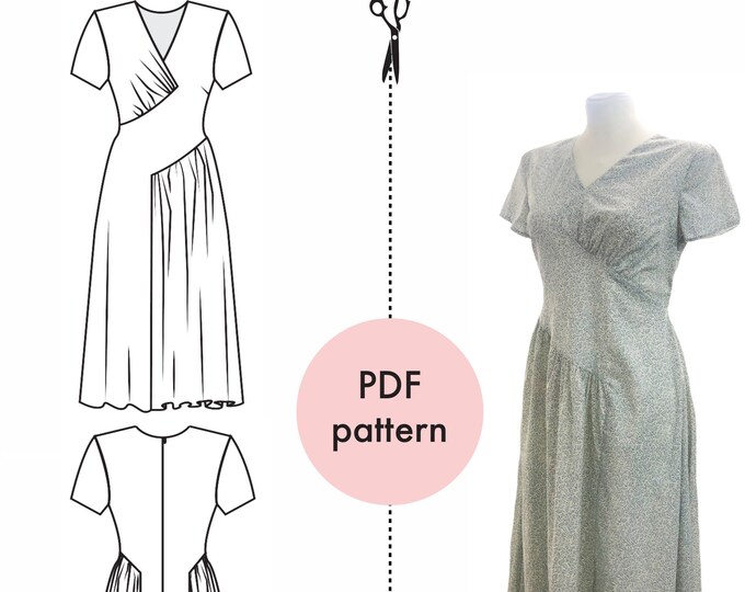 PLUS SIZE PDF Dress Pattern Instant Download Beginner Sewing Printable ...