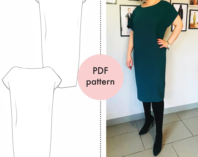 PDF Dress Pattern Instant Download Beginner Sewing Printable Pattern ...