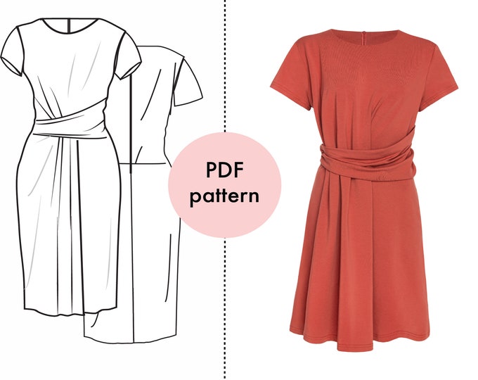 PDF Dress Pattern Instant Download Intermediate Sewing Printable ...