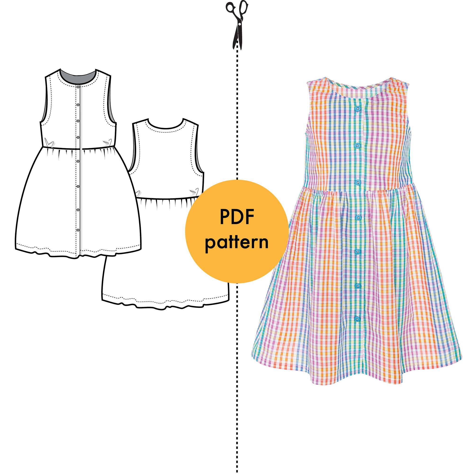 PDF Girls Dress Pattern Instant Download Intermediate - Etsy Australia