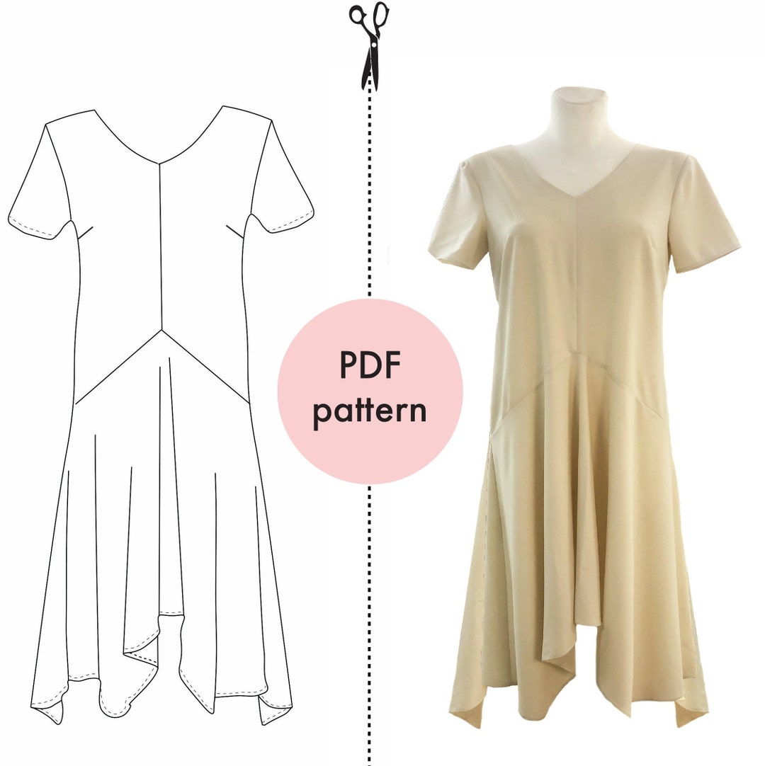 PDF Dress Sewing Pattern Instant Download Beginner Sewing Printable ...