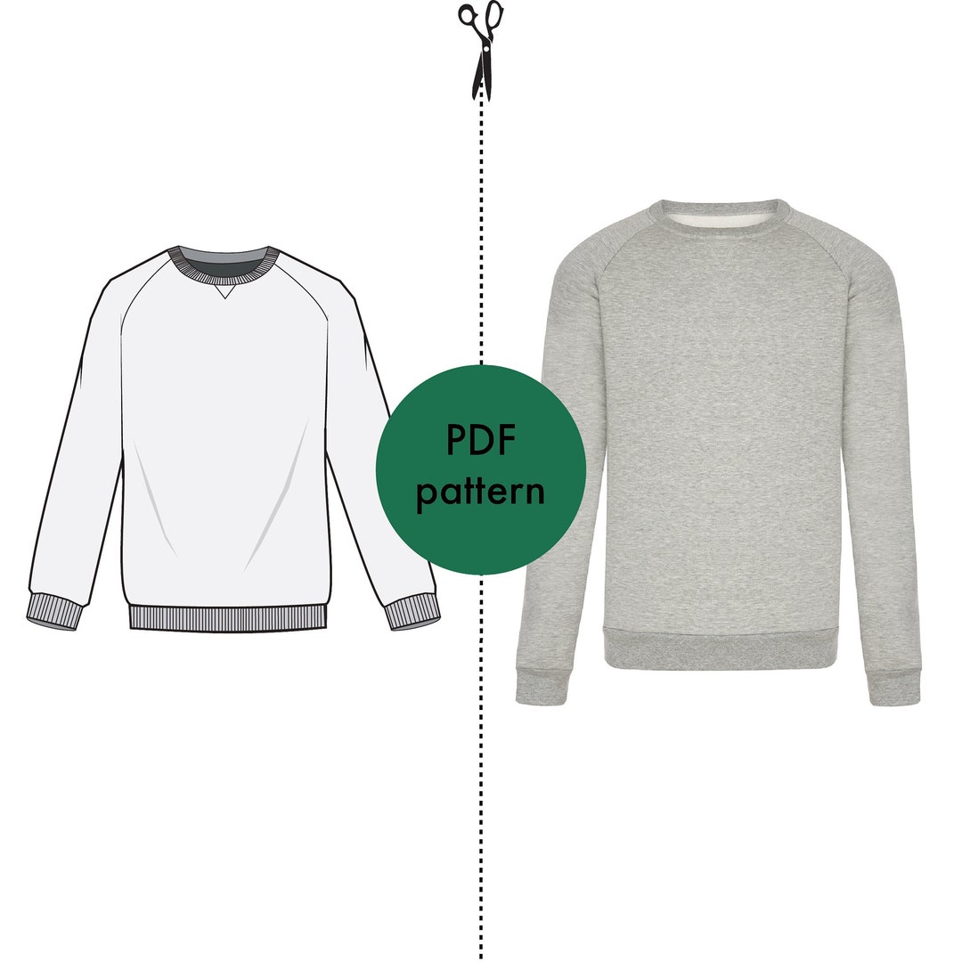 PDF Mens Jumper Pattern Instant Download Beginner Sewing Printable ...