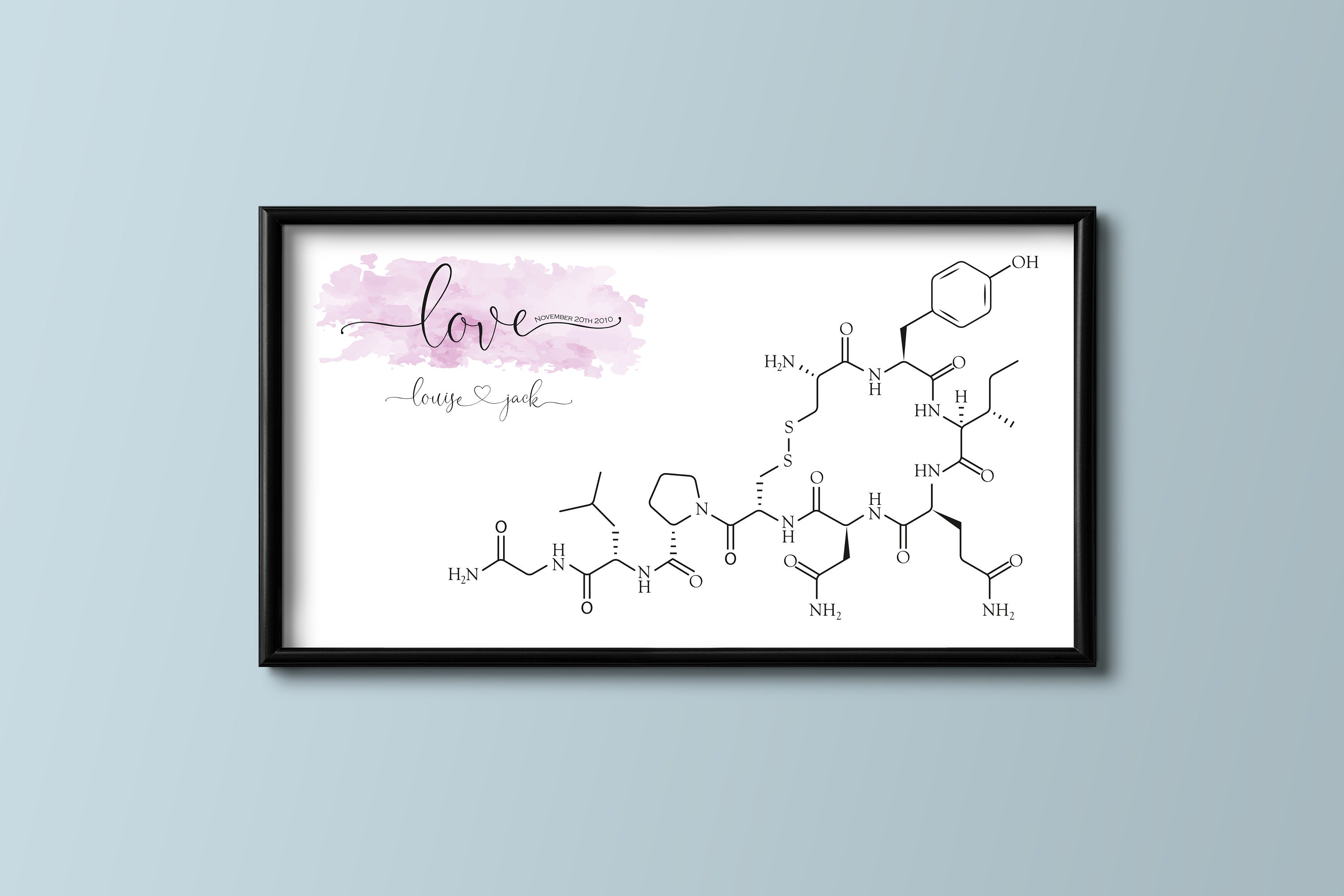 CUSTOMISED Love Chemical Formula Printable Wall Art. Bedroom - Etsy Norway