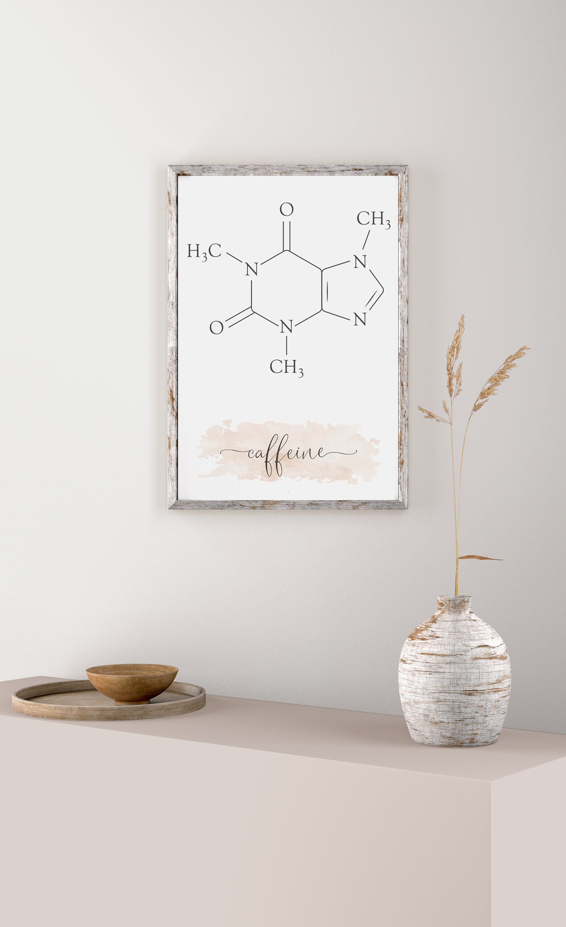 Cafeïne Formule Wall Art Poster. Koffie Home Decor Print, Cafeïne ...