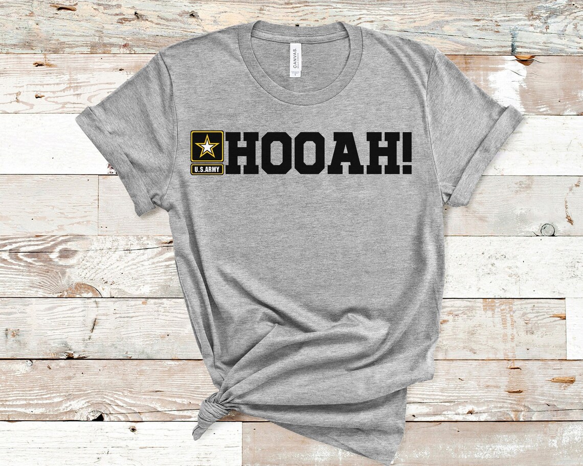 Hooah Shirt Hooah Army Shirt Military Shirt Hooah Shirt | Etsy