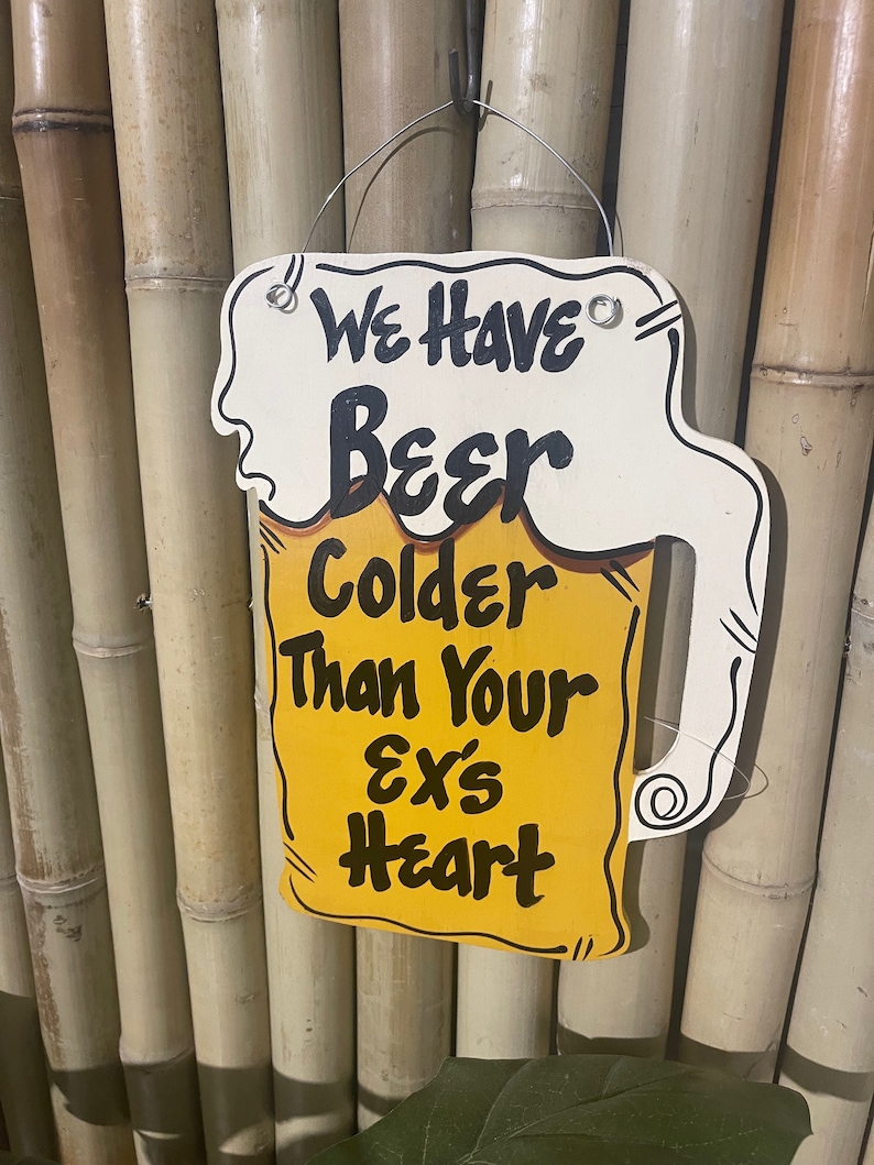 Funny Bar Quote Beer Mug Sign, Custom Home Bar Decor - Etsy