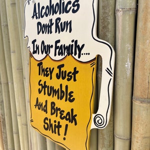 Wooden Beer Mug Sign, Funny Alcohol Unique Gift for Him, Handmade and ...