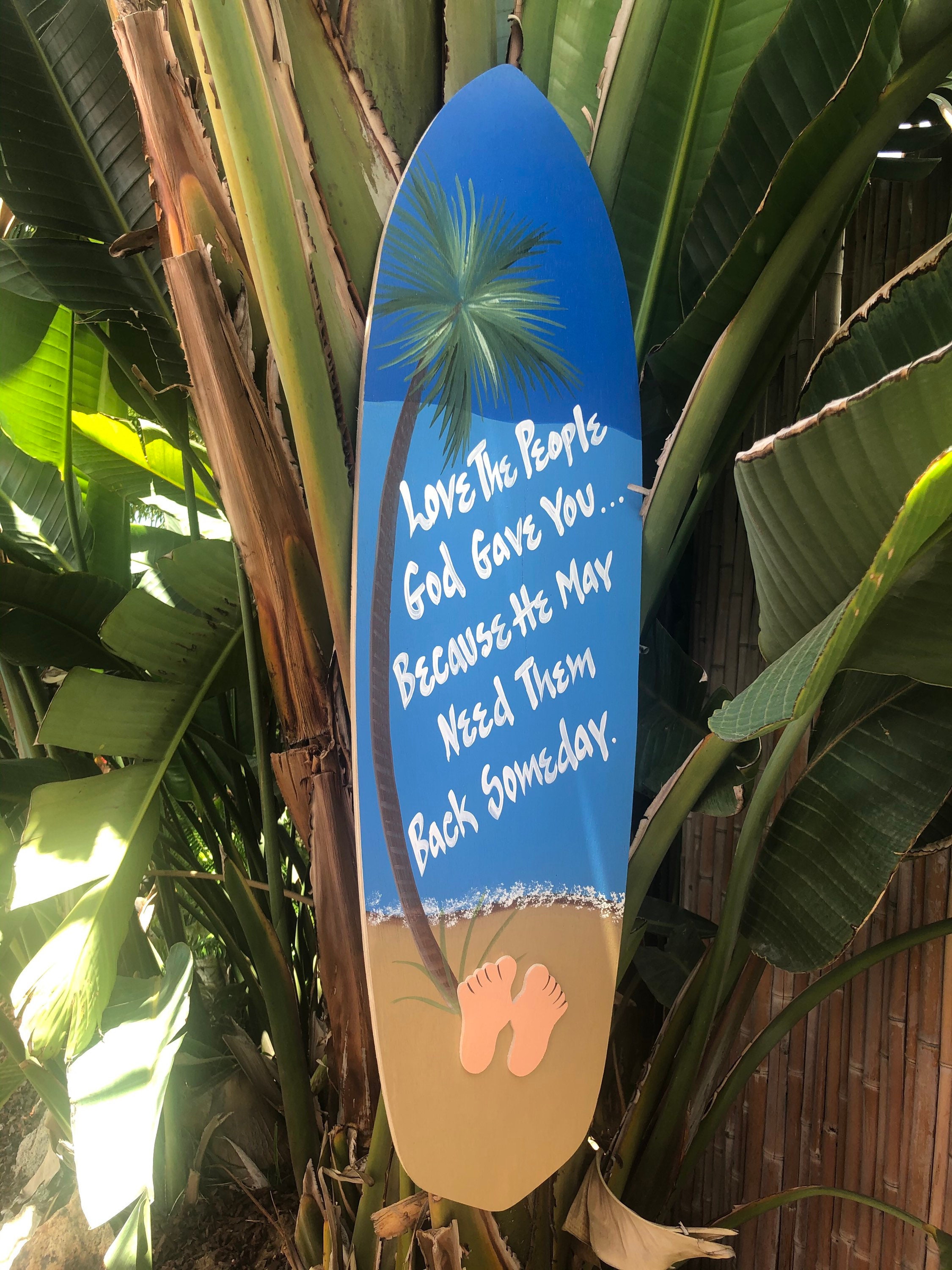 Hand Painted Surfboard Sign Personalized Surfboard | Etsy