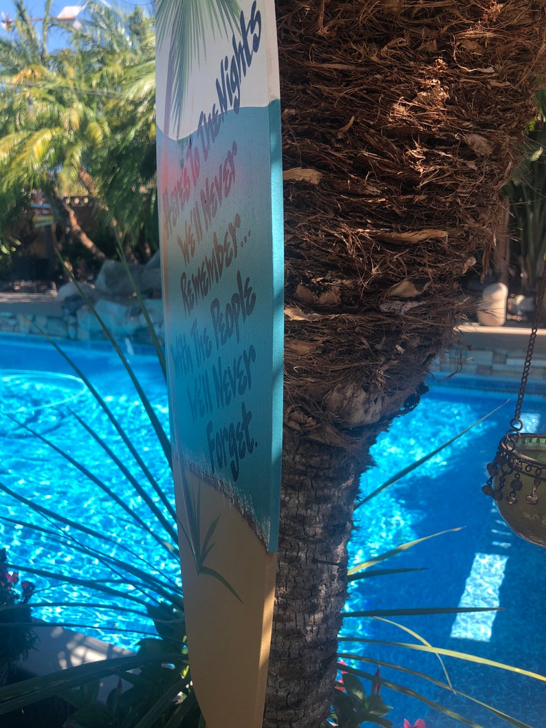 Wood Surfboard Signs,custom Painted Signs, Coastal Surf Decor,beach ...