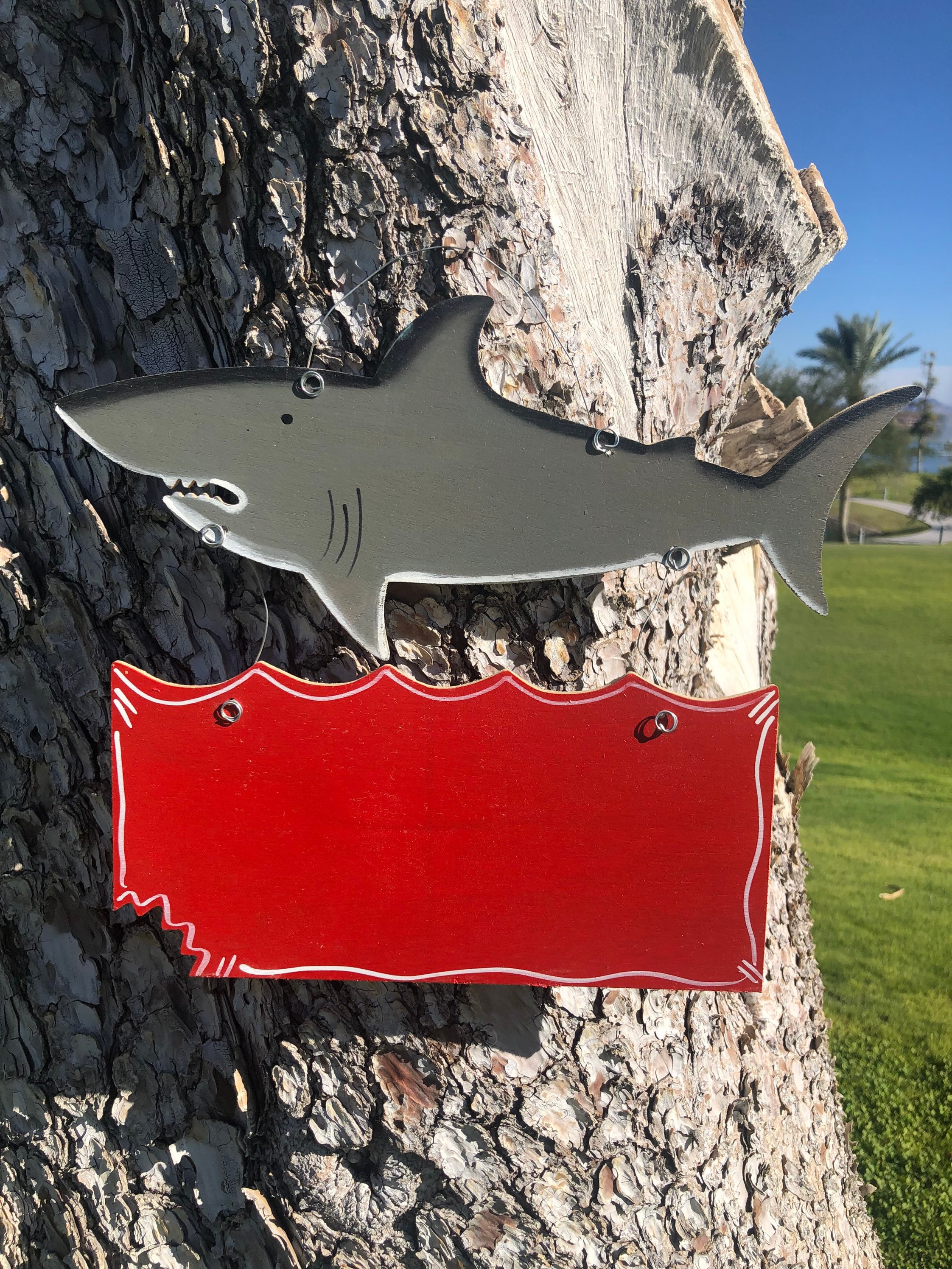 Shark Bite Sign Personalized Kid Name Sign Shark Bite Wall | Etsy