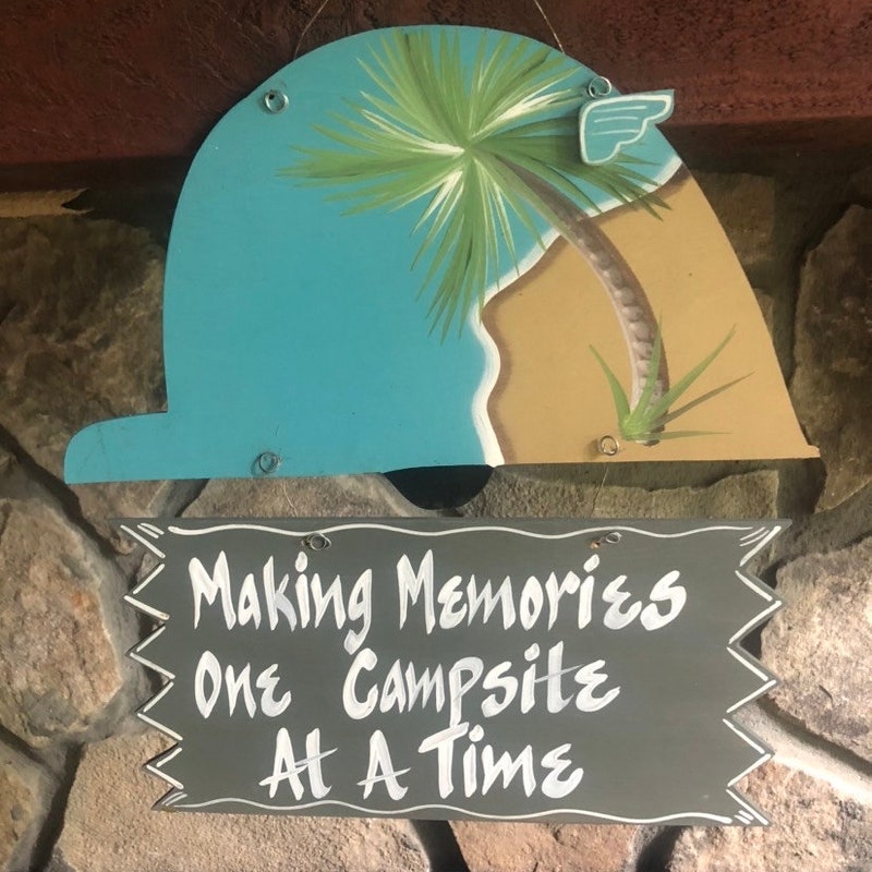 Wood Camping Sign - Etsy