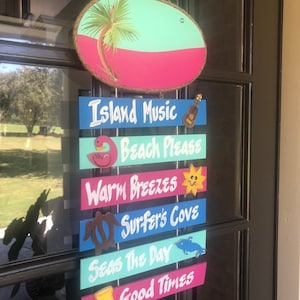 Tropical Beach Sign, Coastal Wood Wall Hanging, Summer Decor - Etsy