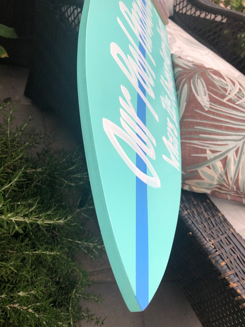 Our Pool Paradise Pool Decor Wood Surfboard Sign Custom - Etsy