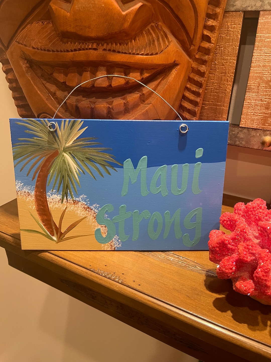 Maui Strong Wooden Sign, Love for Maui Hawaii Sign, Hand Painted Custom ...