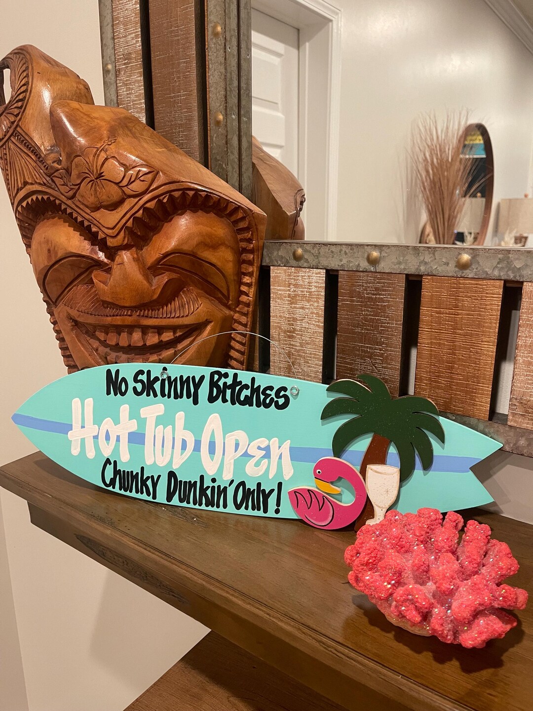 Hot Tub Sign, Hot Tub Decor, Hottub,backyard Decor,surfboard Sign,pool ...