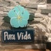 Pura Vida Hibiscus Flowerhandmade Wood Sign Hand Lettered - Etsy