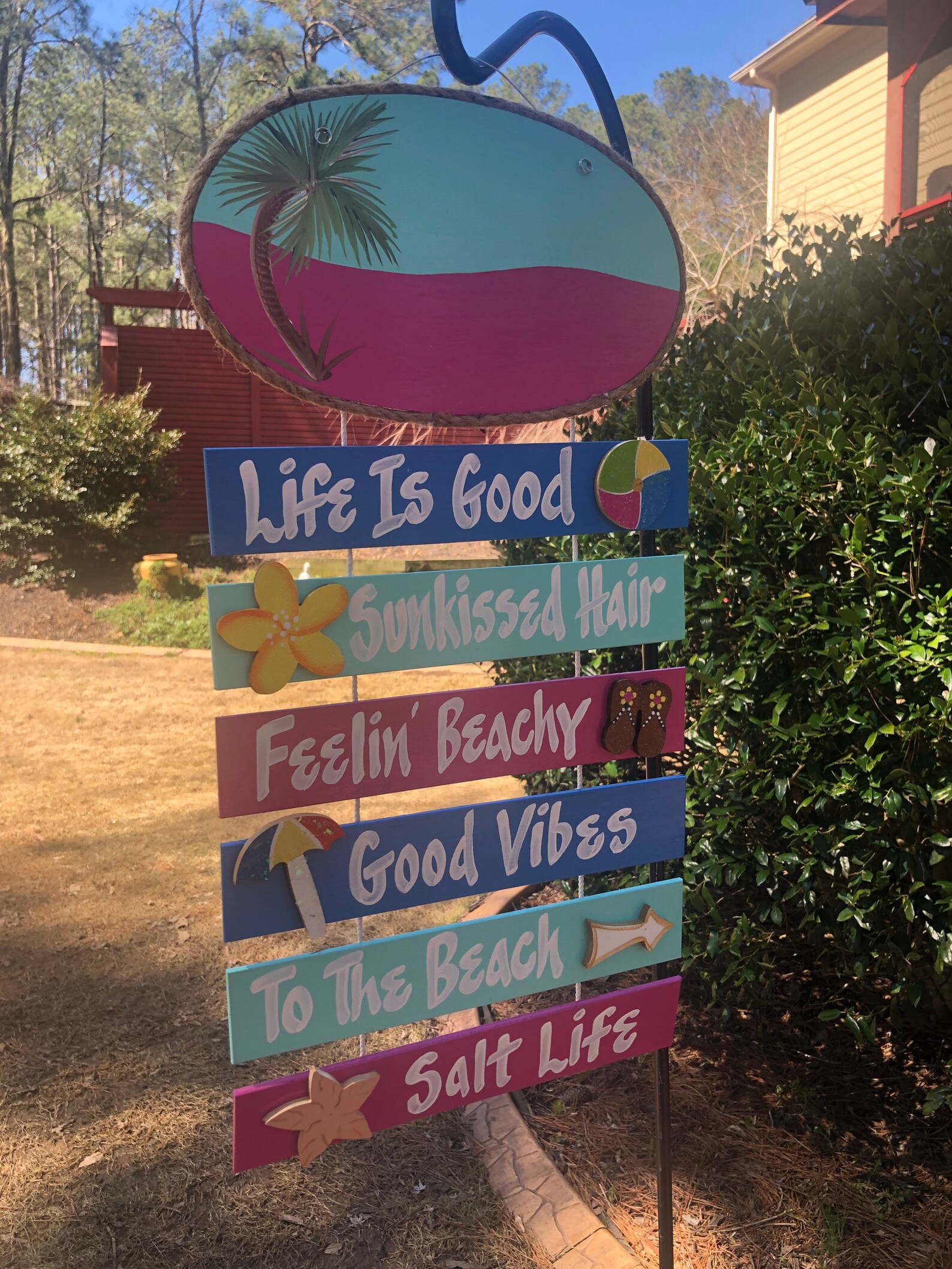 Beach Hanging Signs, Personalized, Beach House Decor, Custom Hand ...
