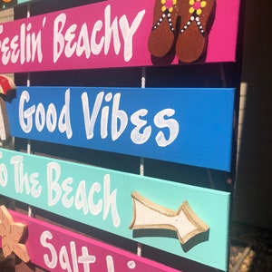 Beach Hanging Signs, Personalized, Beach House Decor, Custom Hand ...