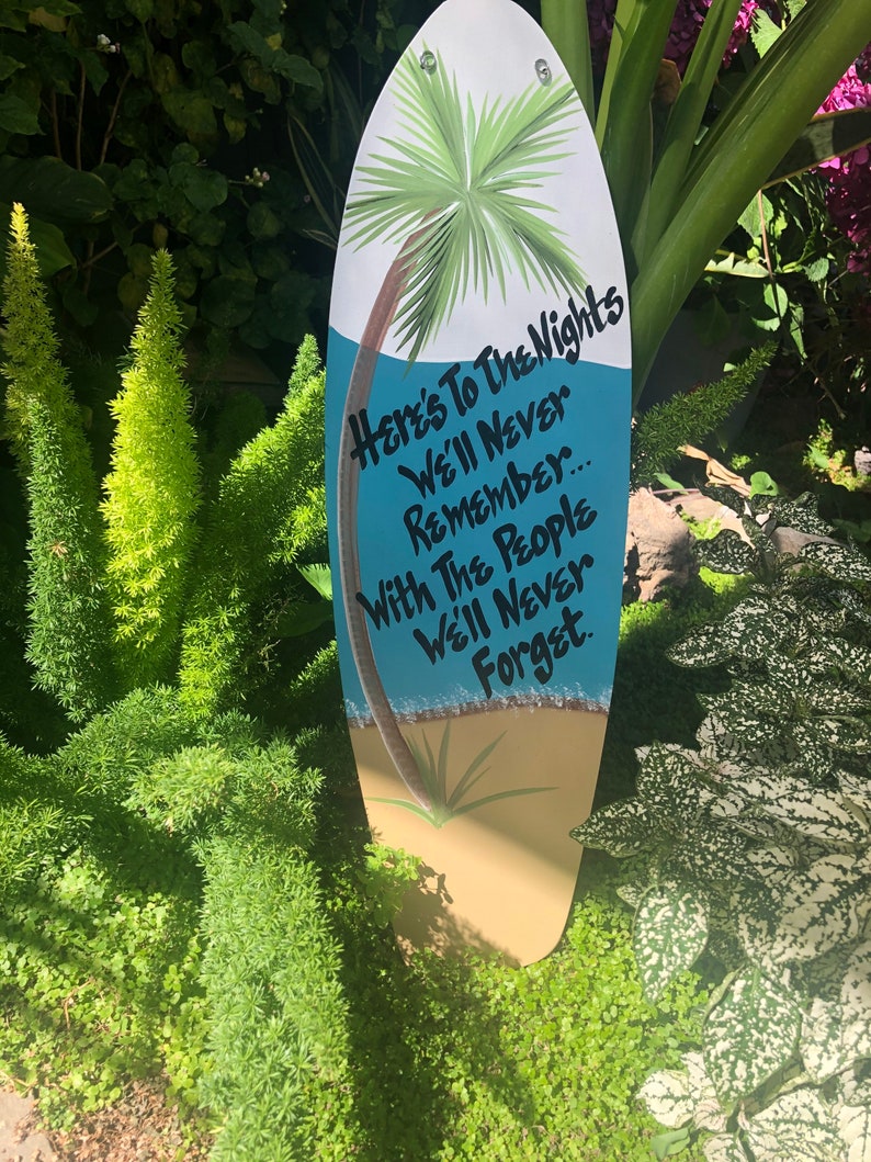 Wood Surfboard Signs,custom Painted Signs, Coastal Surf Decor,beach ...