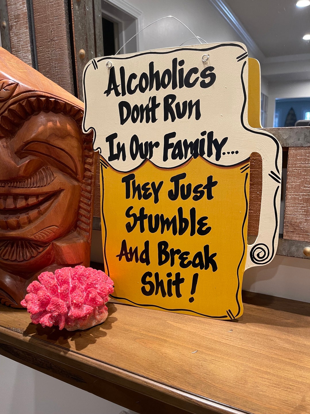 Wooden Beer Mug Sign Funny Alcohol Unique Gift for Him - Etsy