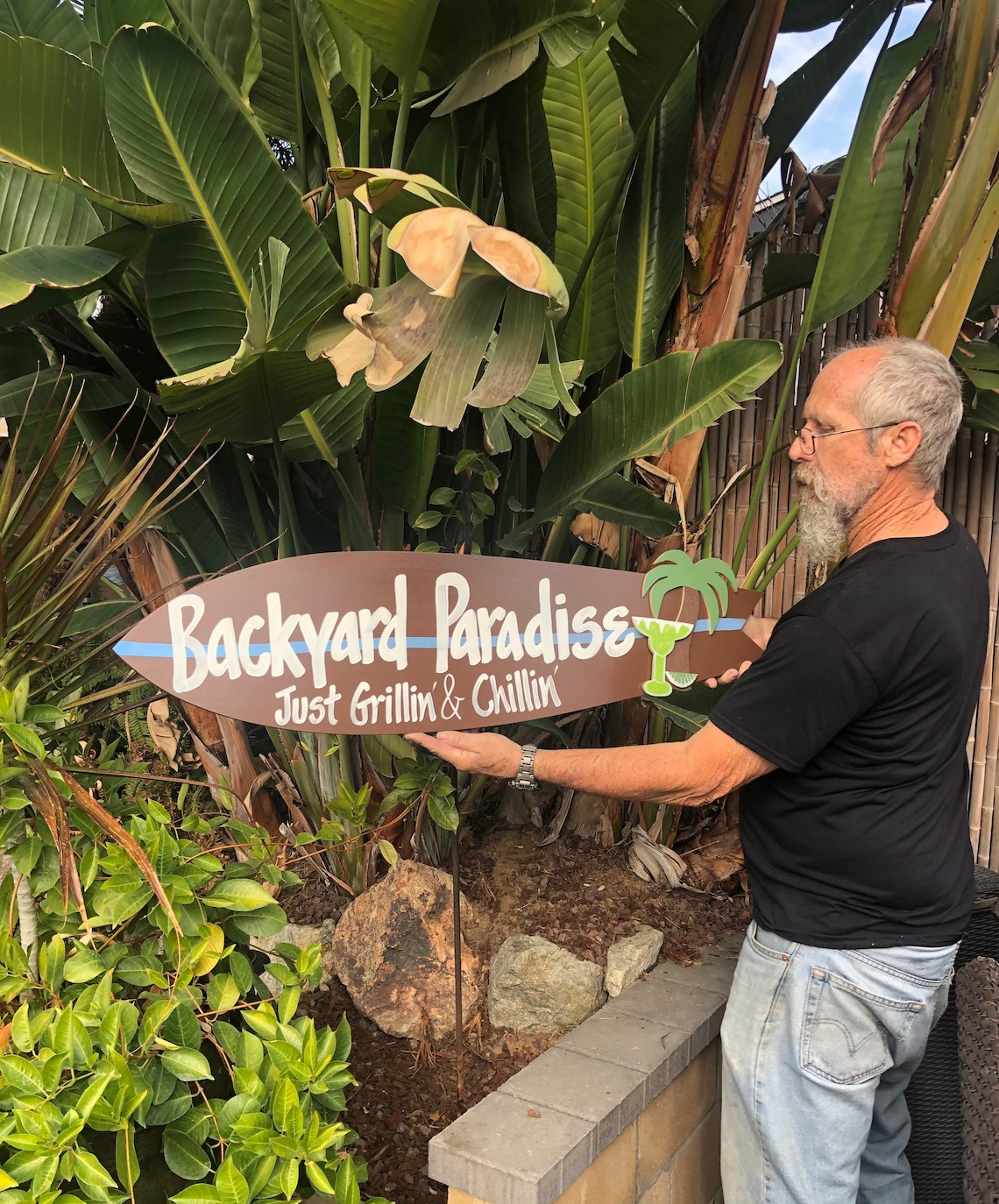 Backyard Paradise Handmade Surfboard/personalized Signs/wood - Etsy