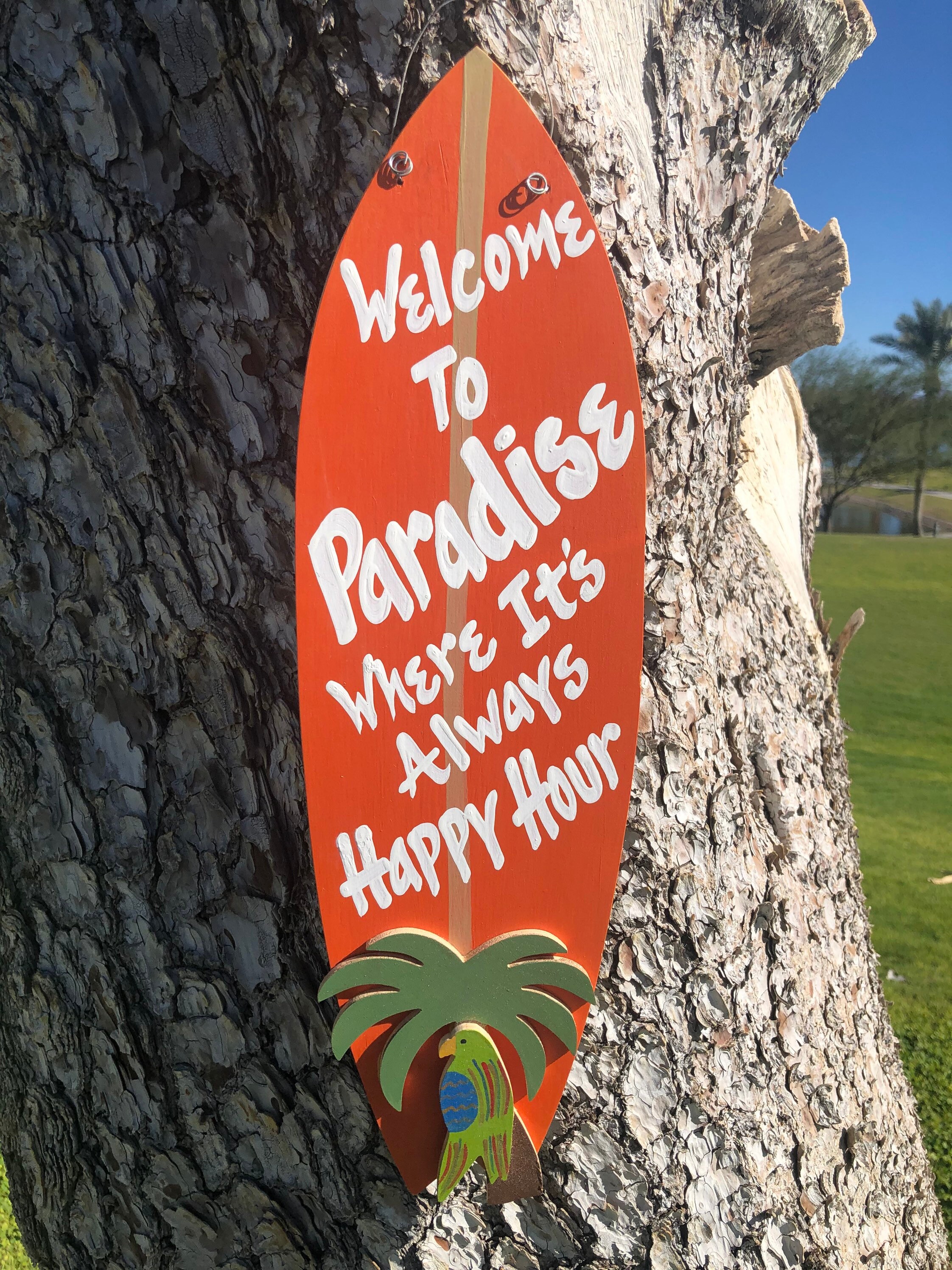 Welcome to Paradise,pool Deck Decor,tropical Bar Sign,hot Tub Sign ...