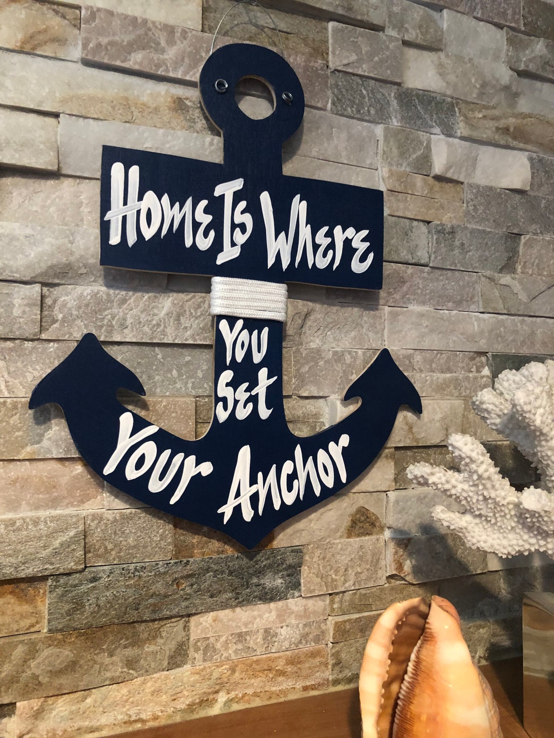Home is Where Anchor Sign-anchor Wall Sign-anchor Wall Hanger-nautical ...