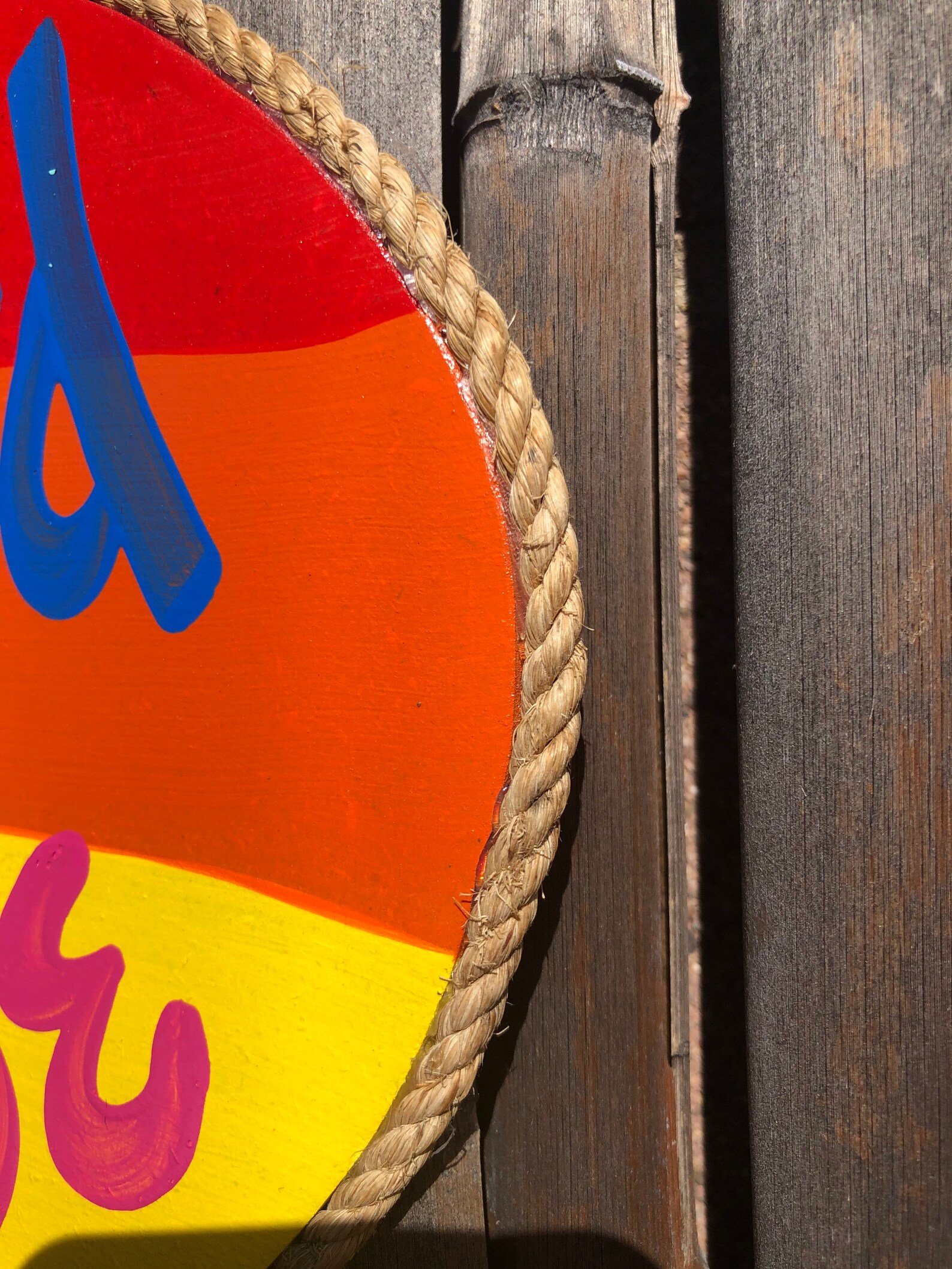 Backyard Paradise Hand Painted Wood Wall Hanger Sign Personalized Tiki ...