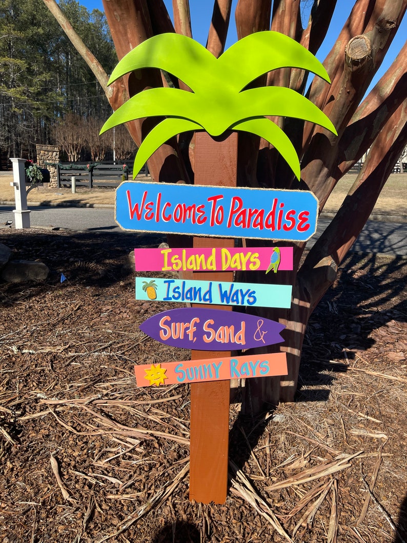 Personalized Fun Signs for the Yardwelcome to Paradise - Etsy