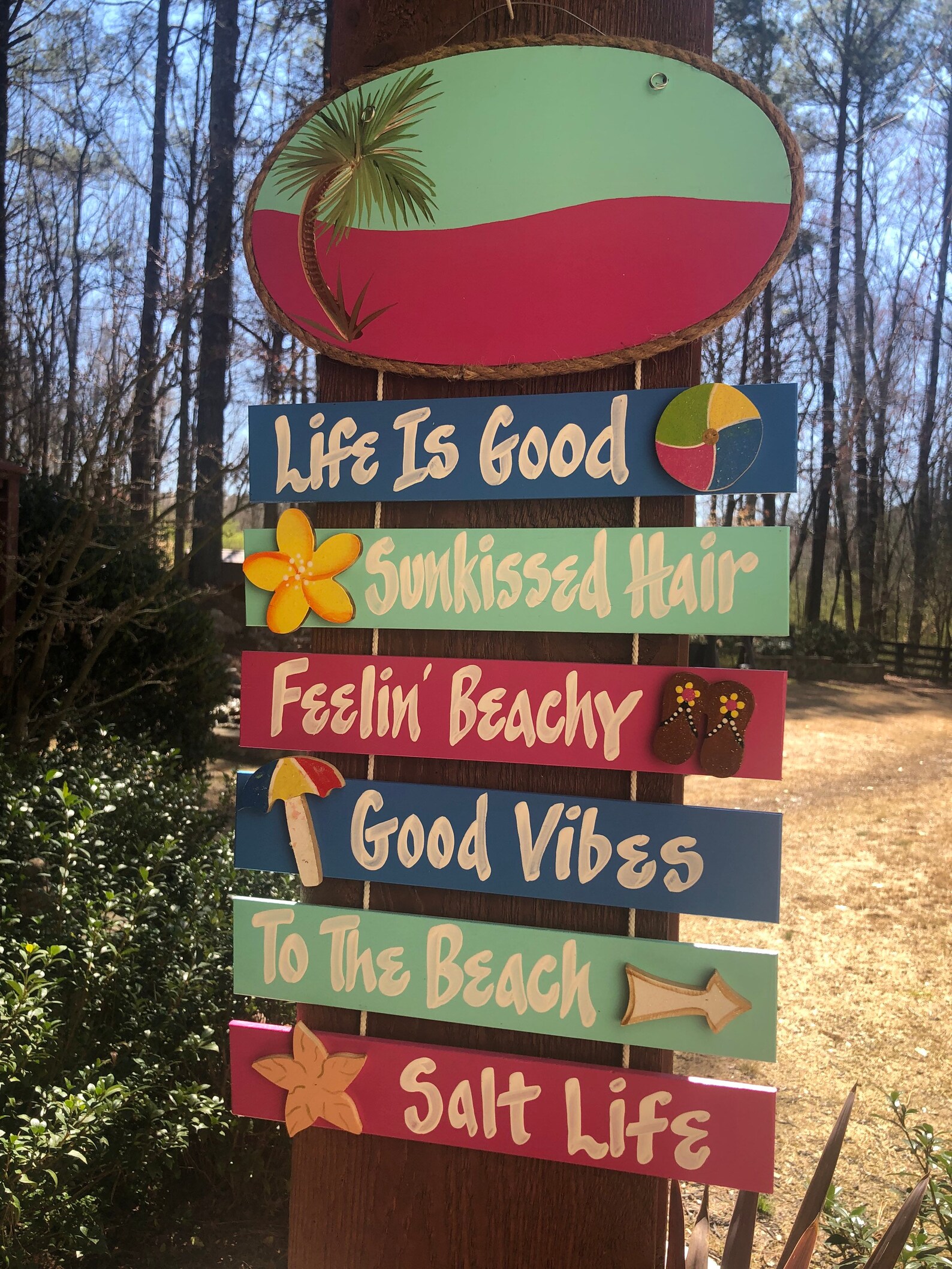 Beach Hanging Signs, Personalized, Beach House Decor, Custom Hand ...