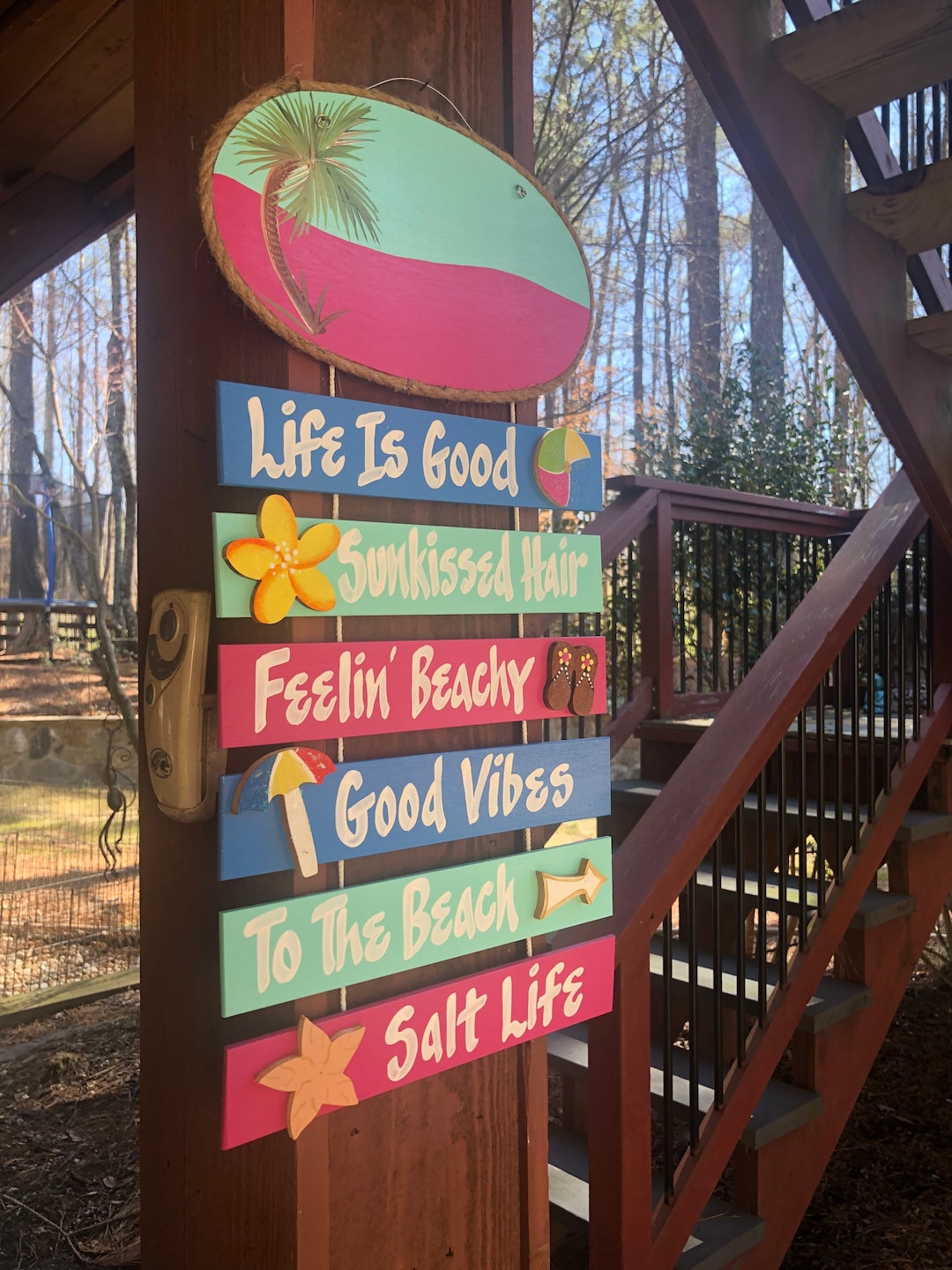 Beach Hanging Signs, Personalized, Beach House Decor, Custom Hand ...