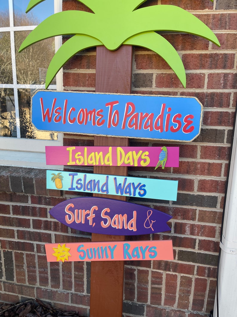 Personalized Fun Signs for the Yardwelcome to Paradise - Etsy