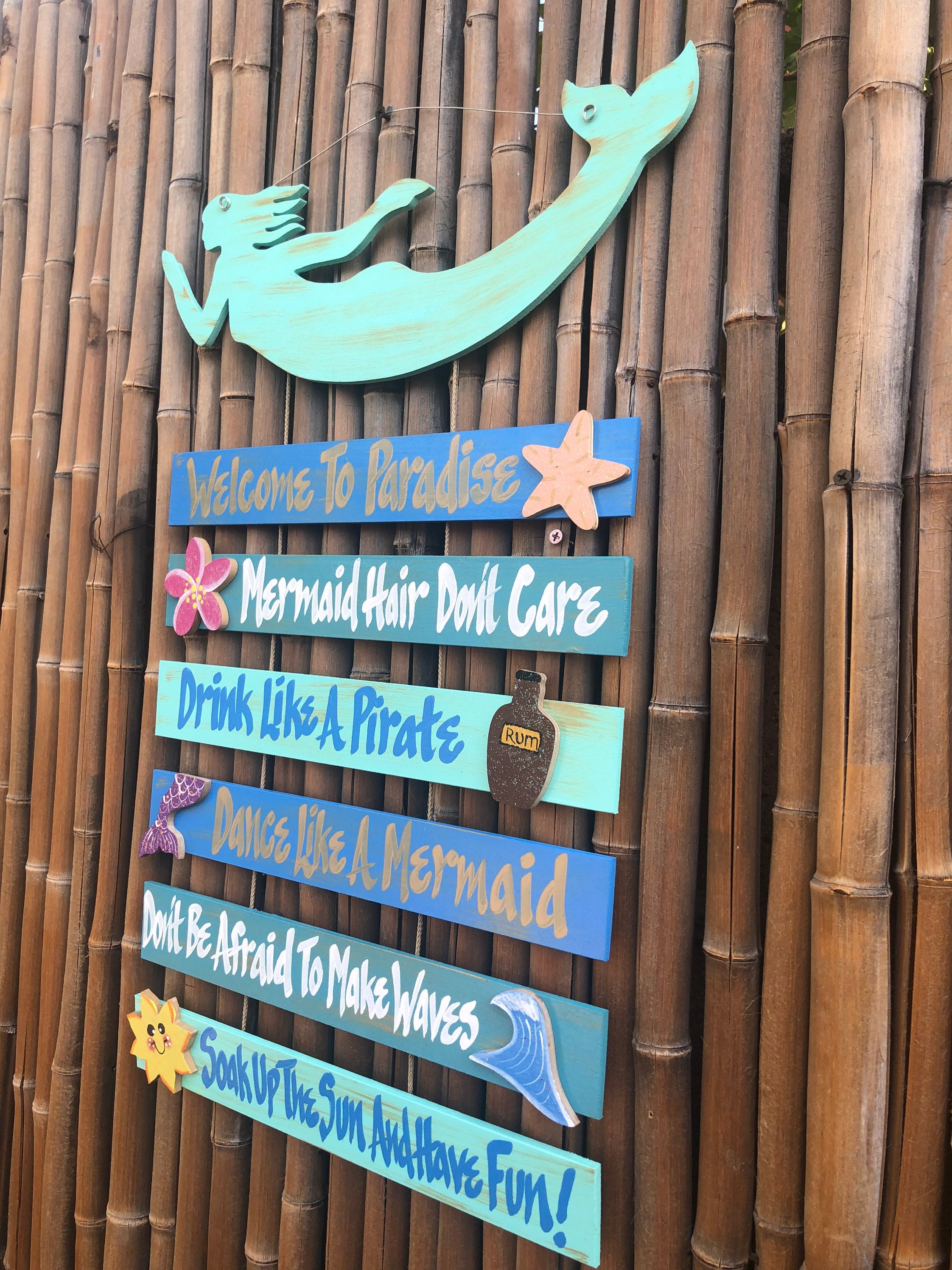 Hand Painted Mermaid, Custom Quote Sign, Personalized Mermaid Sea-life ...