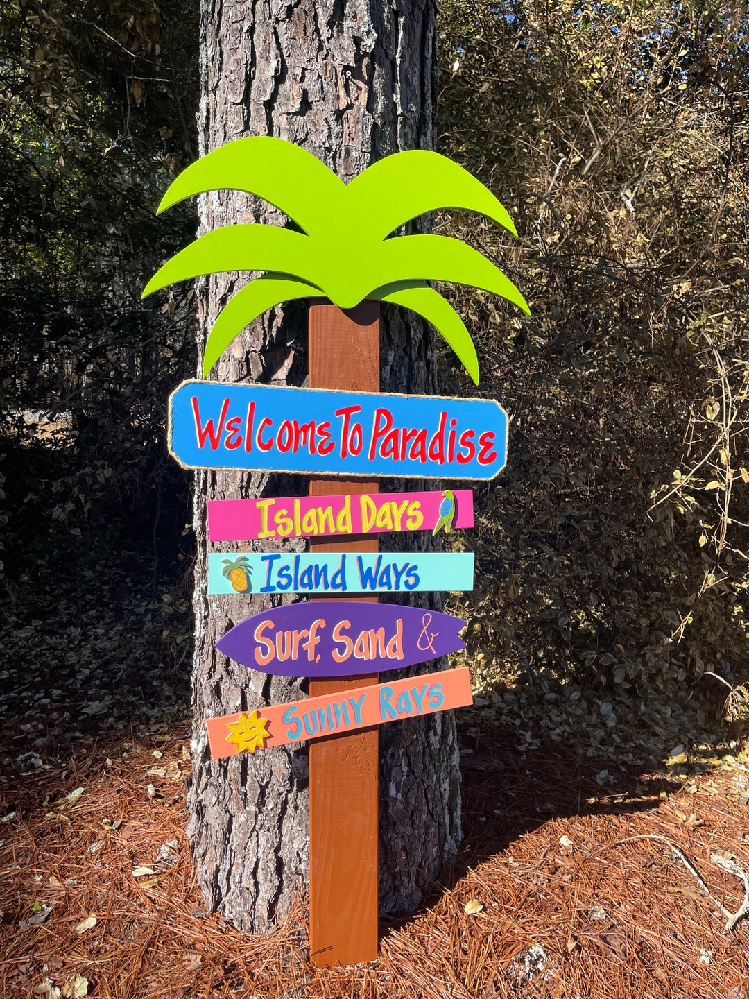 Personalized Fun Signs for the Yard,welcome to Paradise Outdoor Sign ...
