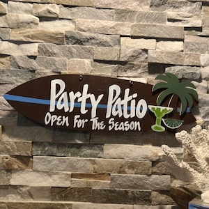 Handmade Surfboard Sign,personalized, Hand Lettered, Party Patio Sign ...