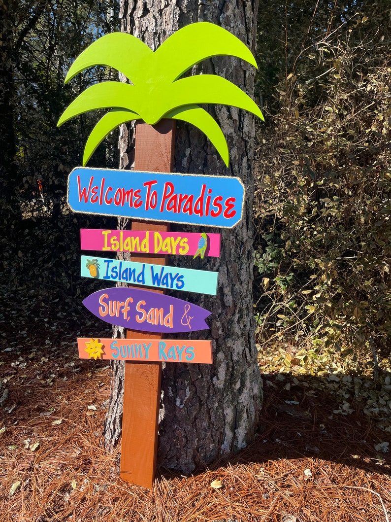 Personalized Fun Signs for the Yardwelcome to Paradise - Etsy