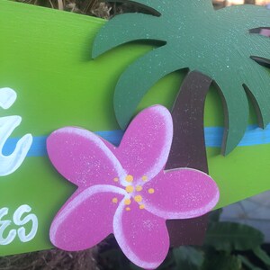 Island Time Wood Surfboard Sign, Handmade Pirate Decor, Hand Painted ...
