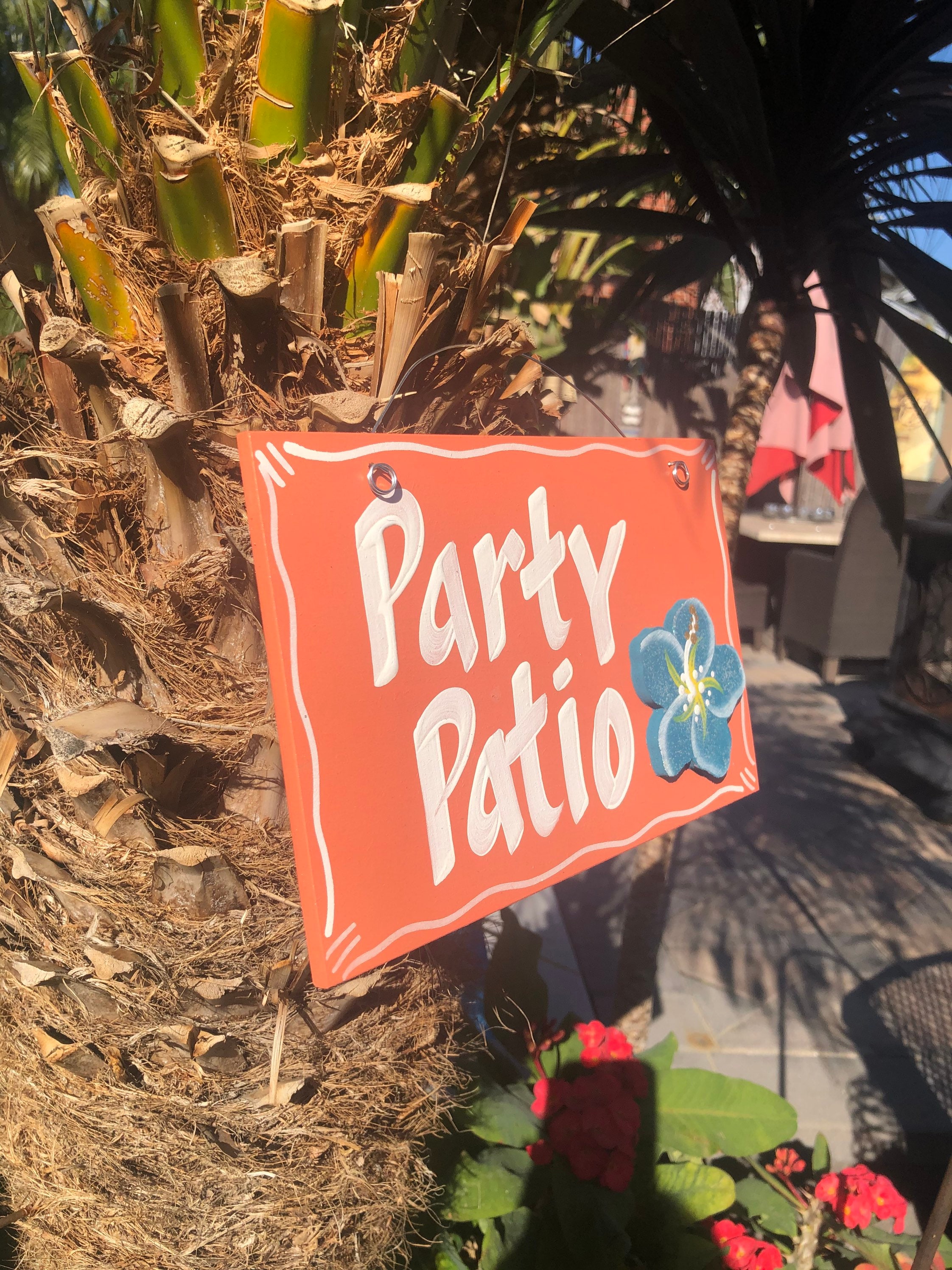 Hand Painted Signs Outdoor Deck Signsdoor Hanger Signparty - Etsy