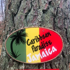 Handmade Wood Caribbean Paradise Jamaica Directional Arrow Custom ...