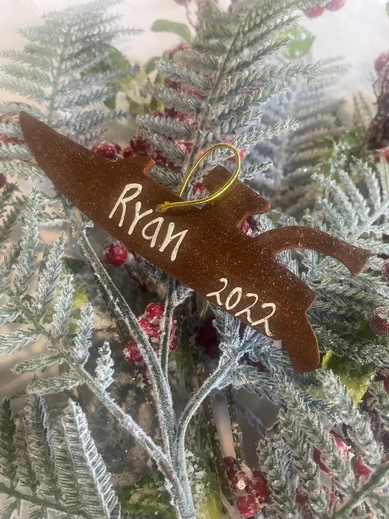 Personalized Speed Boat Wood Christmas Ornament, Beach Holiday Decor - Etsy