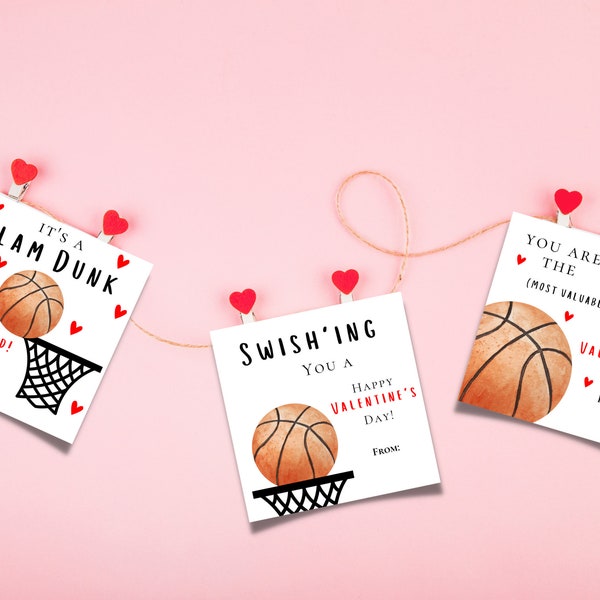 Basketball Valentine - Etsy