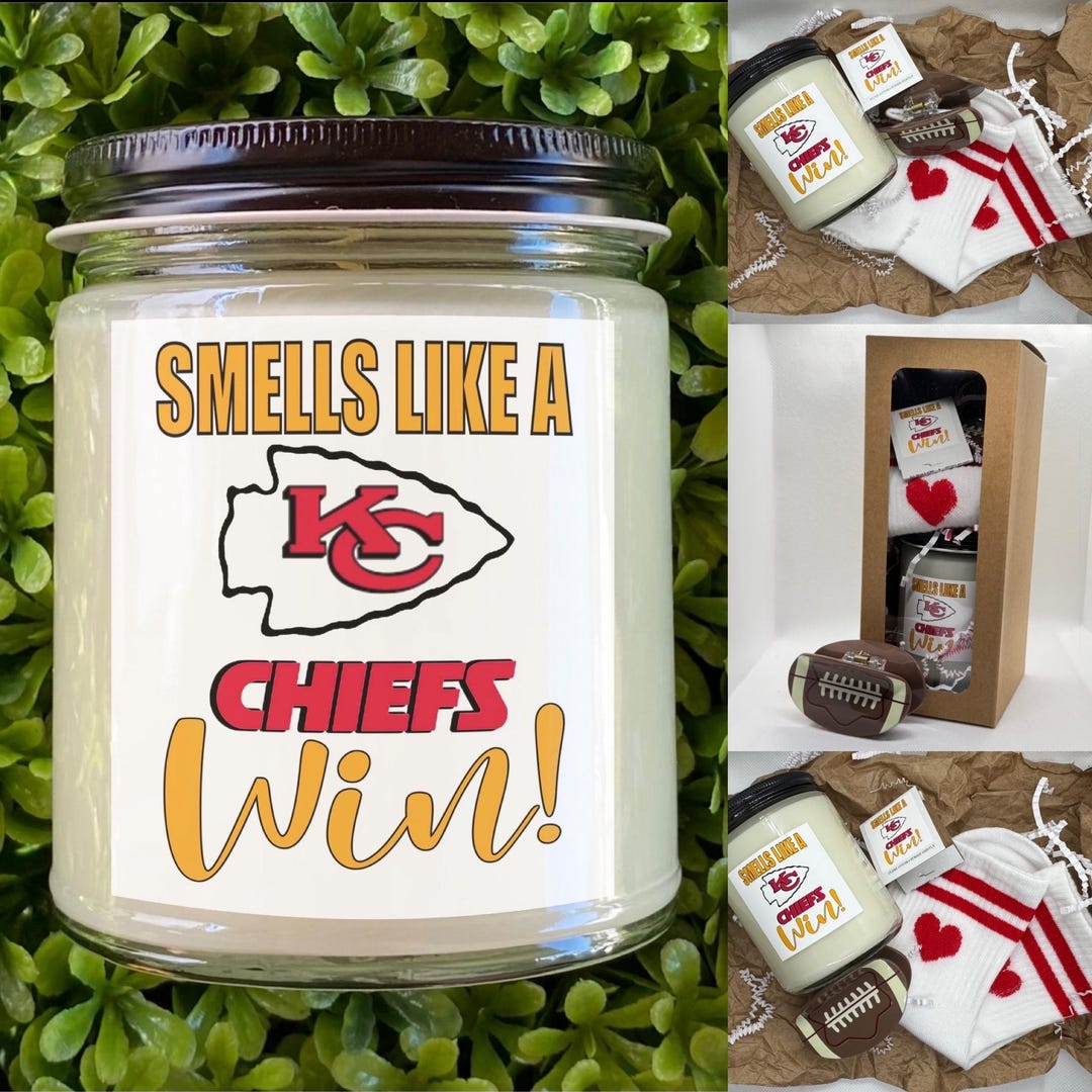 Chiefs Win Scented Soy Candle Gift Set: Football Fan Good Luck Charm - Etsy