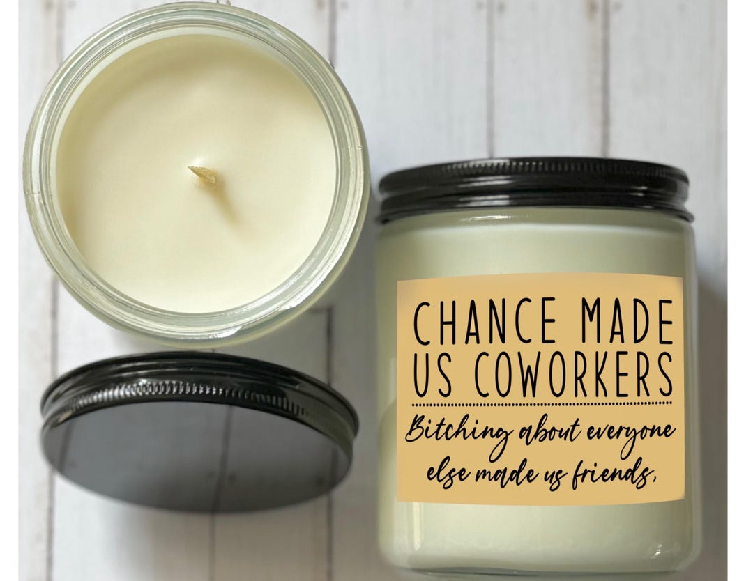 Funny Coworker Gift Candle: Chance Made Us Friends, Soy Wax Candle - Etsy