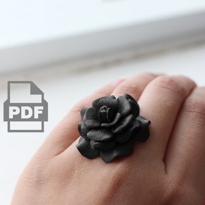 Leather Flower Pattern, Leather Rose, Leather Brooch, Leather DIY ...