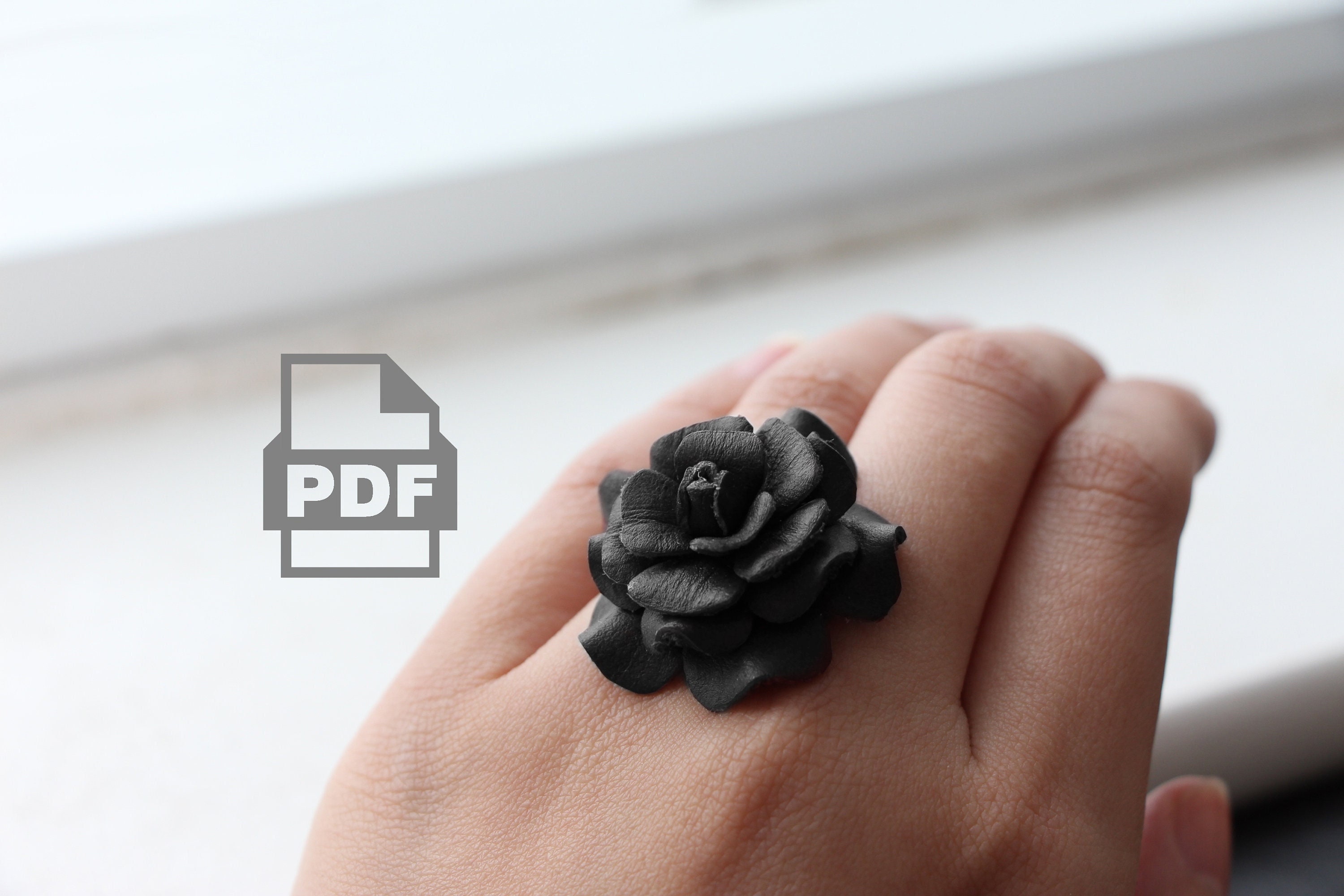 Leather Flower Pattern Leather Rose Leather Brooch Leather - Etsy