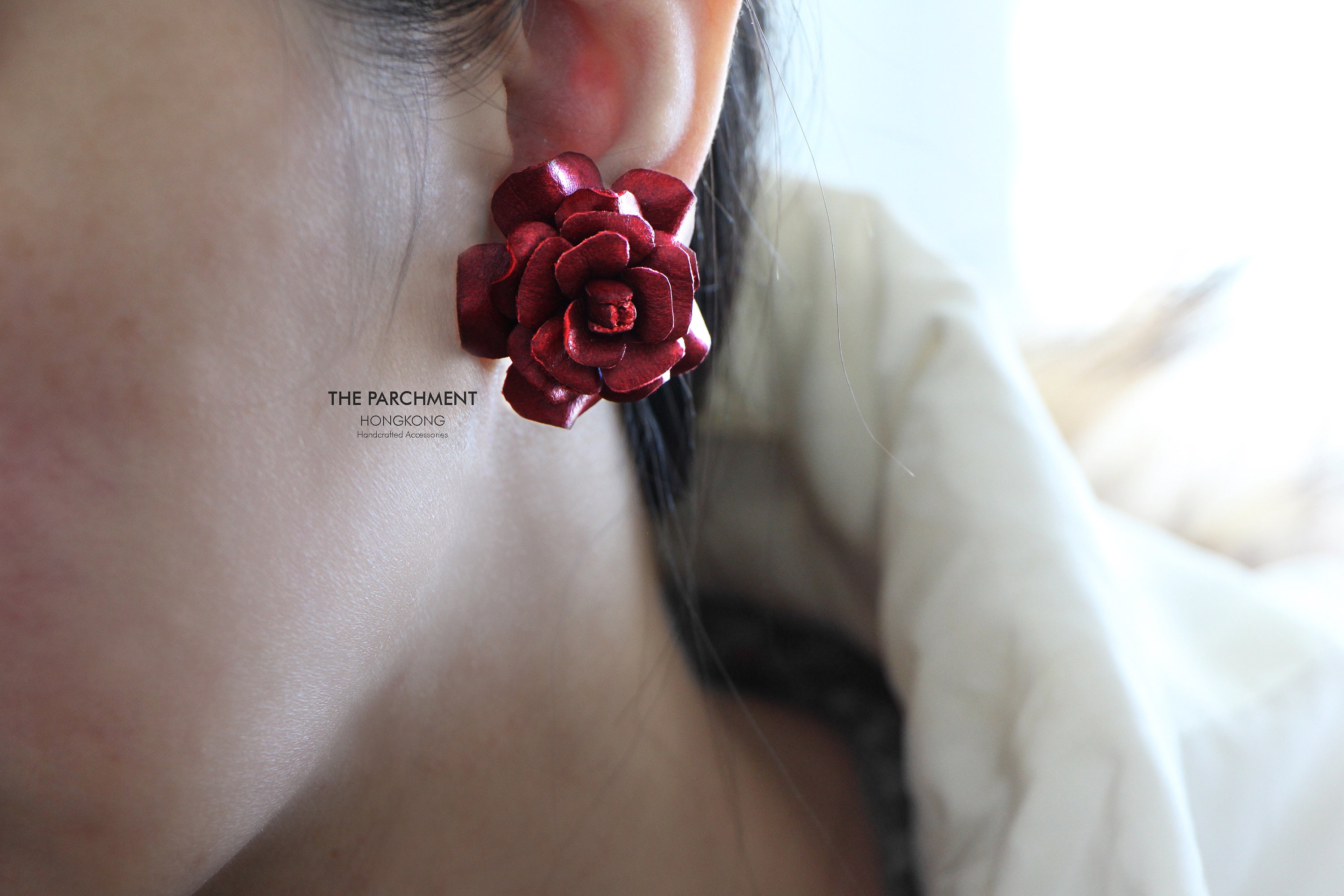 Leather Flower Pattern Leather Rose Leather Brooch Leather - Etsy